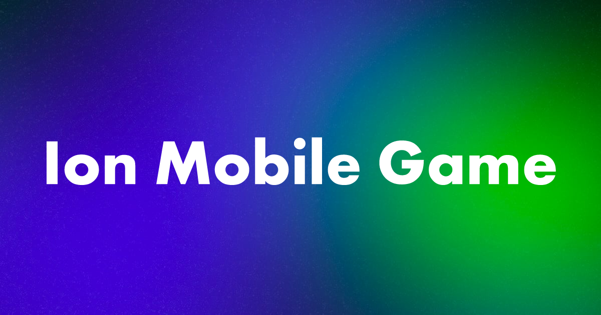 Ion Mobile Game - AREYES Studio